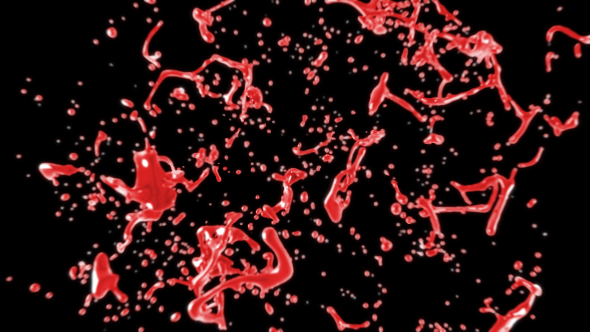 Red Liquid Drop Explosion, Motion Graphics | VideoHive